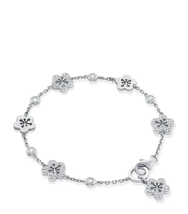BOODLES White And Diamond Blossom Charm Bracelet - Gold