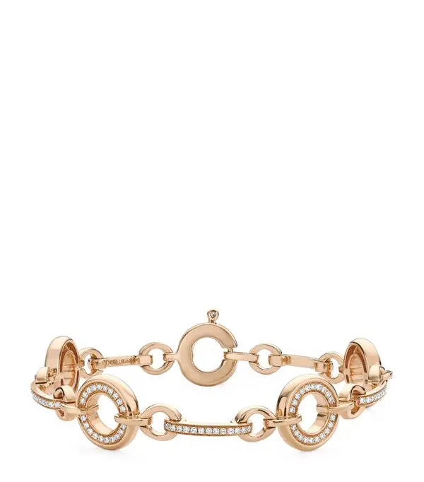 BOODLES Rose And Diamond Classic Roulette Bracelet - Gold