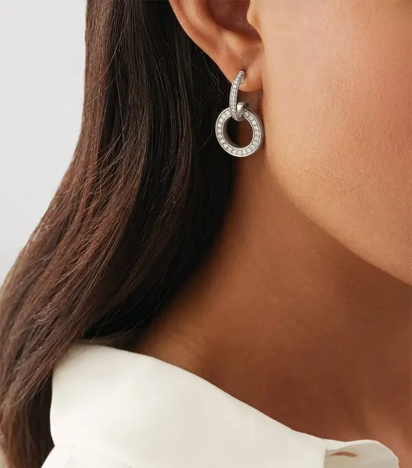 BOODLES White And Diamond Roulette Drop Earrings