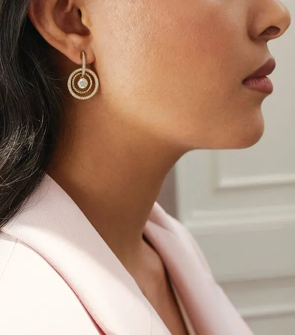 BOODLES Yellow And Diamond Roulette Double-hoop Earrings
