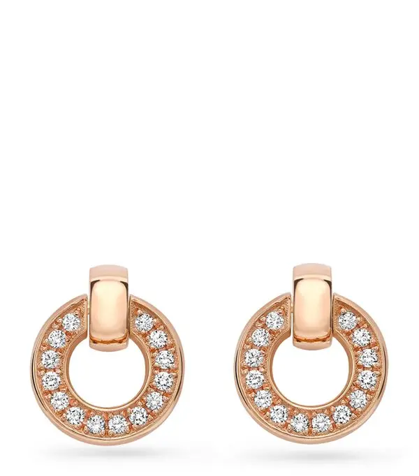 BOODLES And Diamond Roulette Flip Earrings - Rose Gold