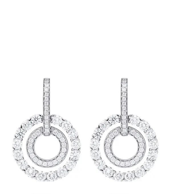 BOODLES White And Diamond Roulette Double-hoop Earrings - Gold