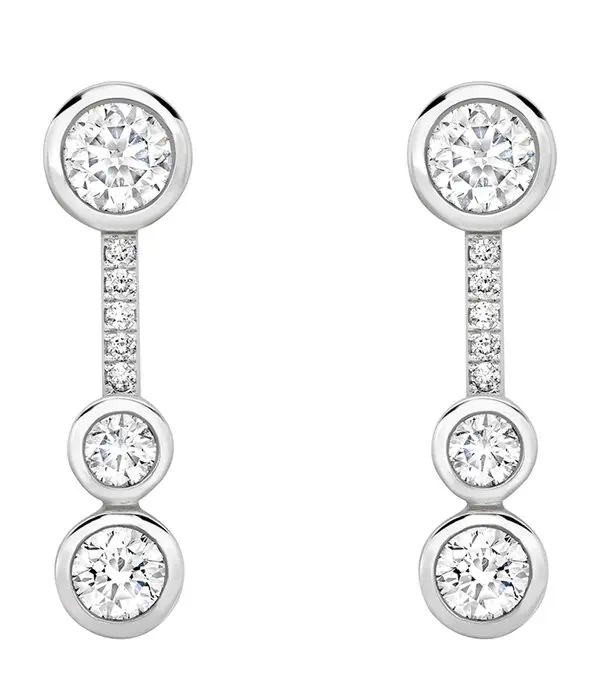 BOODLES Platinum And Diamond Waterfall Drop Earrings