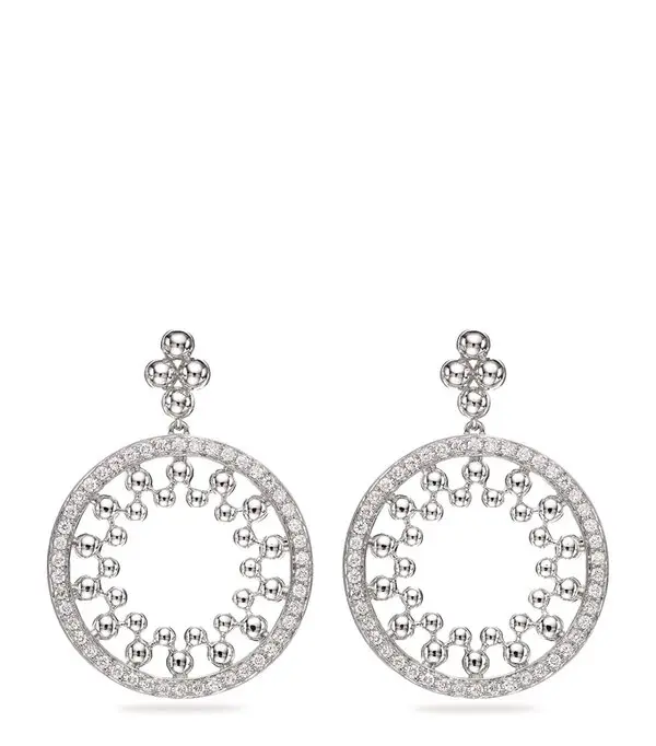 BOODLES White And Diamond Circus Drop Earrings - Gold