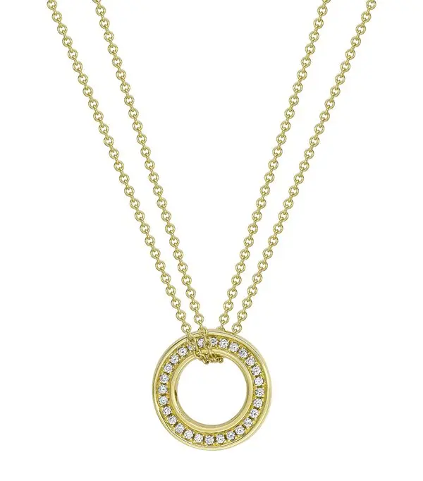 BOODLES Yellow And Diamond Roulette Pendant Necklace - Gold