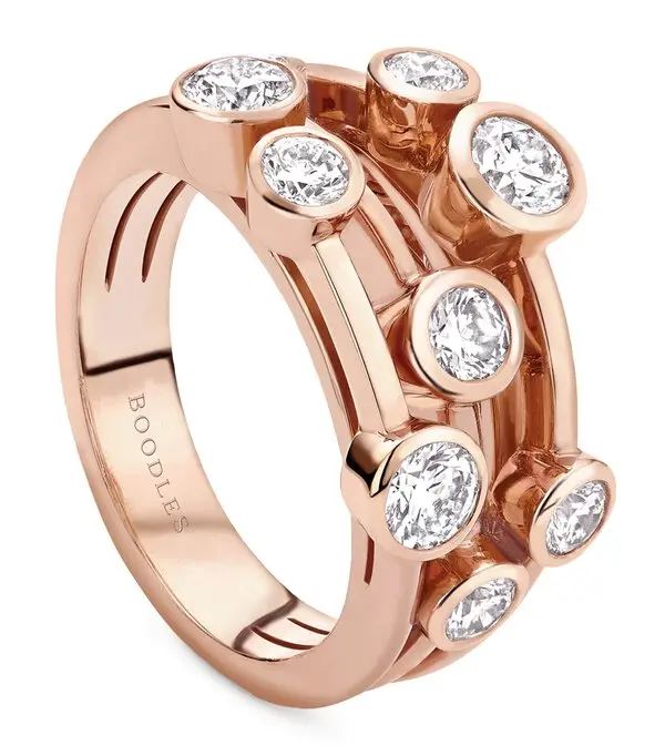 BOODLES Classic Raindance Diamond Ring - Rose Gold