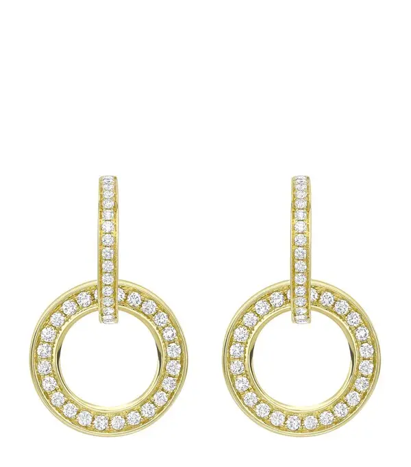 BOODLES Yellow And Diamond Large Roulette Earrings - Gold