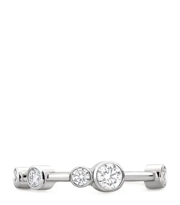 BOODLES Platinum And Diamond Half-hoop Ring