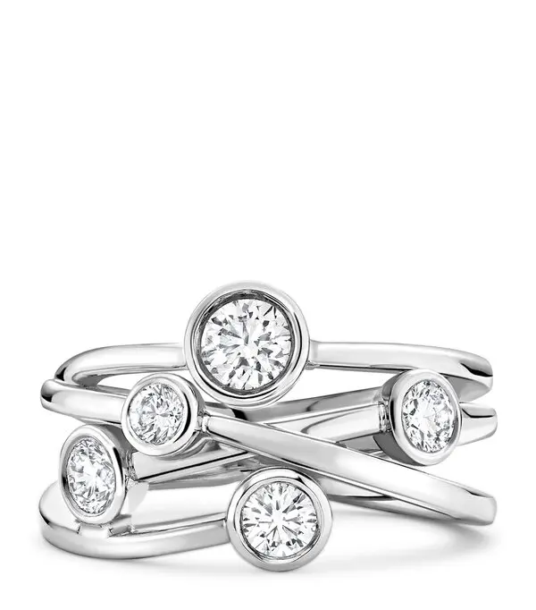 BOODLES Platinum Raindance Ring With Diamonds