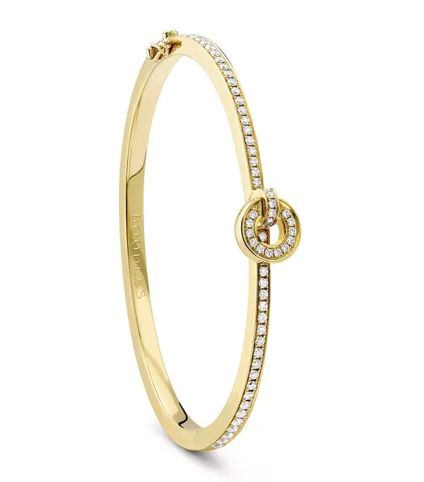 BOODLES Yellow And Diamond Roulette Flip Bangle - Gold