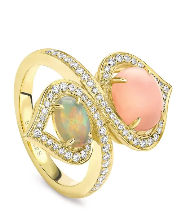 BOODLES Woodland Opal & Diamond Ring - Gold