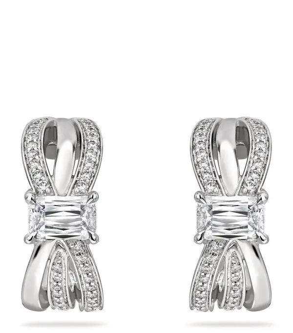 BOODLES Platinum Ribbons Diamond Earrings - Silver