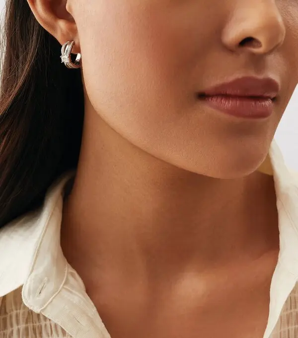 BOODLES Platinum Ribbons Diamond Earrings