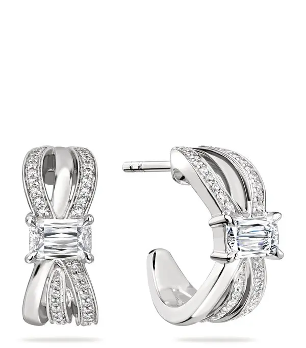 BOODLES Platinum Ribbons Diamond Earrings