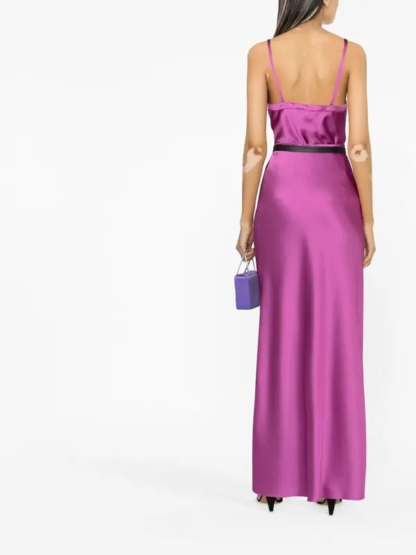 BLANCA VITA V-neck Satin Top