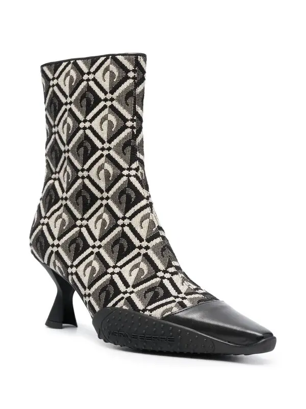 MARINE SERRE Moon Diamant Ankle Boots