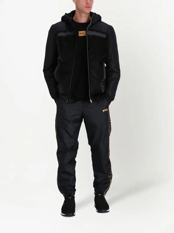 Boss X Ajbxng Zip-Up Hooded Jacket In Black - 30% Off | Editorialist