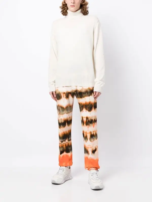 Amiri Tie-dye Print Cotton Track Pants - Brown