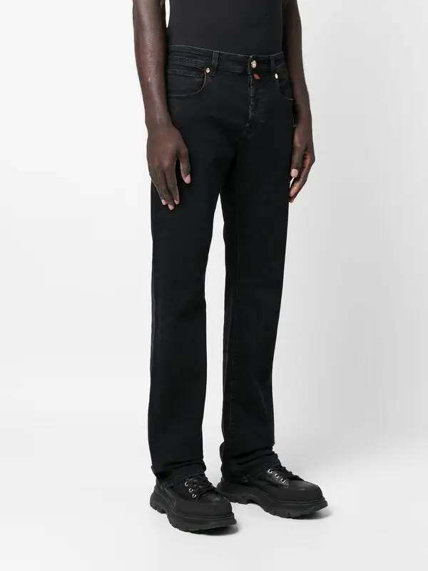 BILLIONAIRE Logo-patch Denim Jeans - Black