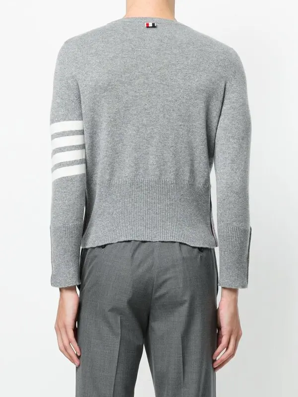 Thom Browne 4-bar Short Cashmere Pullover - Grey
