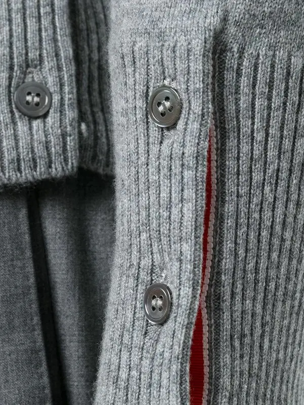 Thom Browne 4-bar Short Cashmere Pullover - Grey