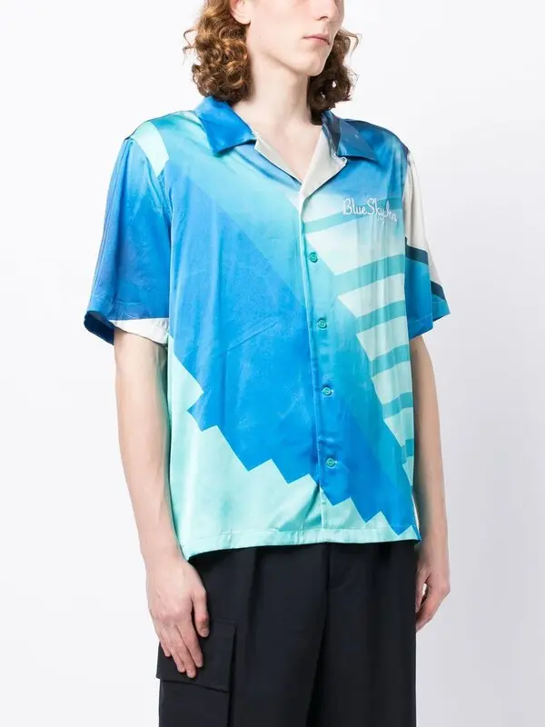 BLUE SKY INN Abstract-print Short-sleeved Shirt