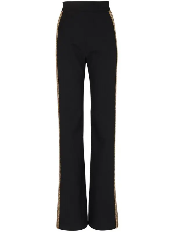 Balmain Sequin-embellished Wide-leg Trousers