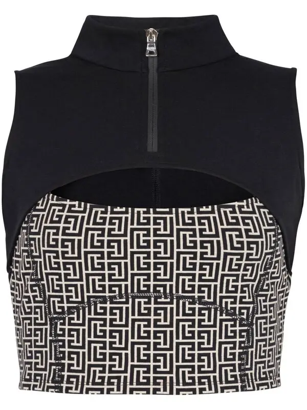 Balmain Monogram Cut-out Vest