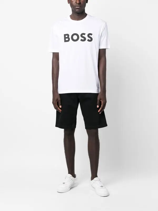 BOSS Logo-print Cotton T-shirt
