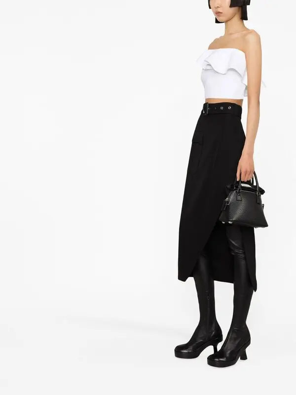 Alexander McQueen Belted High-waist Midi Skirt