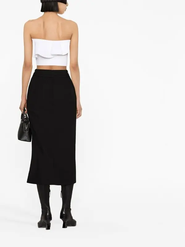 Alexander McQueen Belted High-waist Midi Skirt