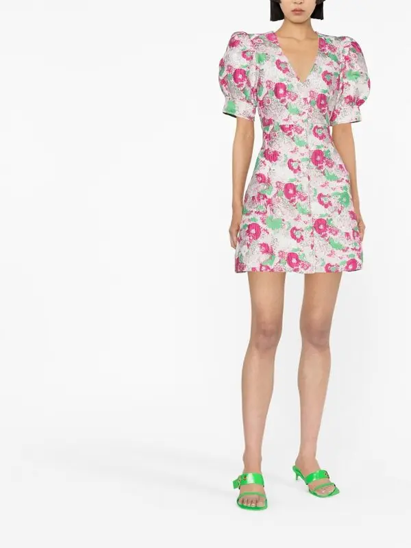GANNI Floral-print Mini Dress