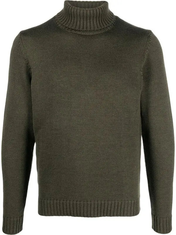 ZANONE Roll-neck Wool Sweater - Green