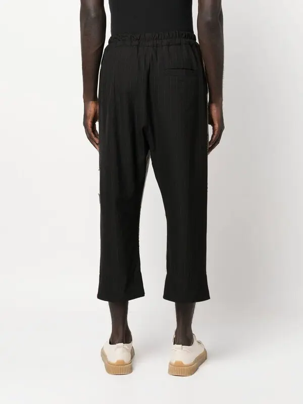 By Walid Cropped Patchwork Trousers