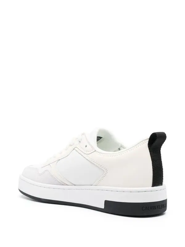 Calvin Klein Logo-debossed Panelled Sneakers - White