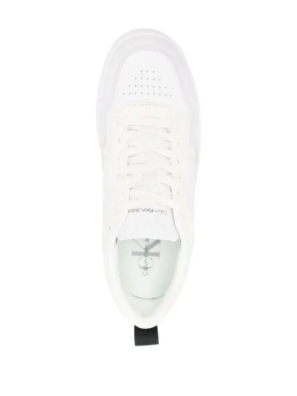 Calvin Klein Logo-debossed Panelled Sneakers - White