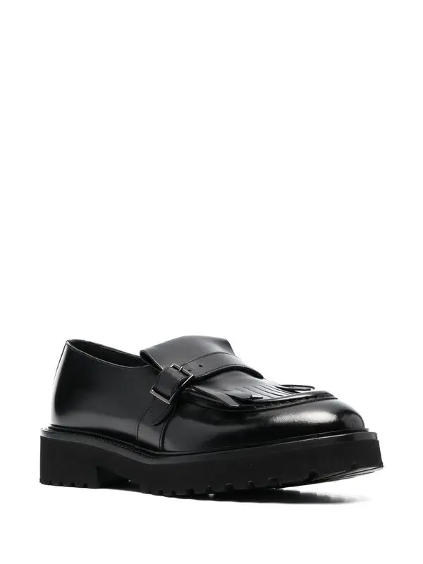 DOUCAL'S Fringed Leather Loafers