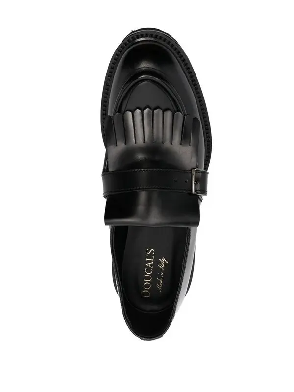 DOUCAL'S Fringed Leather Loafers
