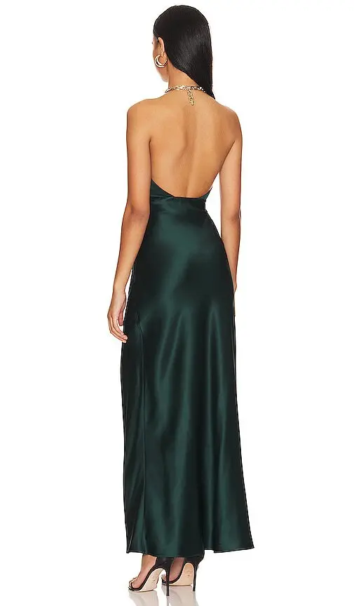 NICHOLAS Halter Neck Gown With Necklace