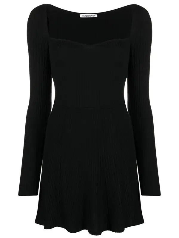 Reformation Bruno Long-Leeve Knit Dre In Black - 40% Off | Editorialist