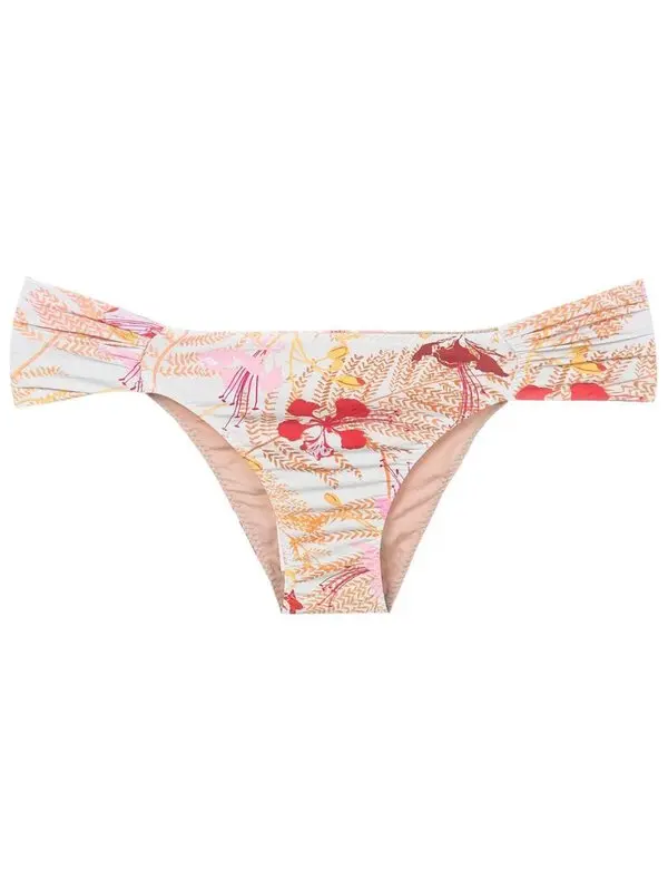 CLUBE BOSSA Ricy Floral-print Bikini Bottom - Neutrals
