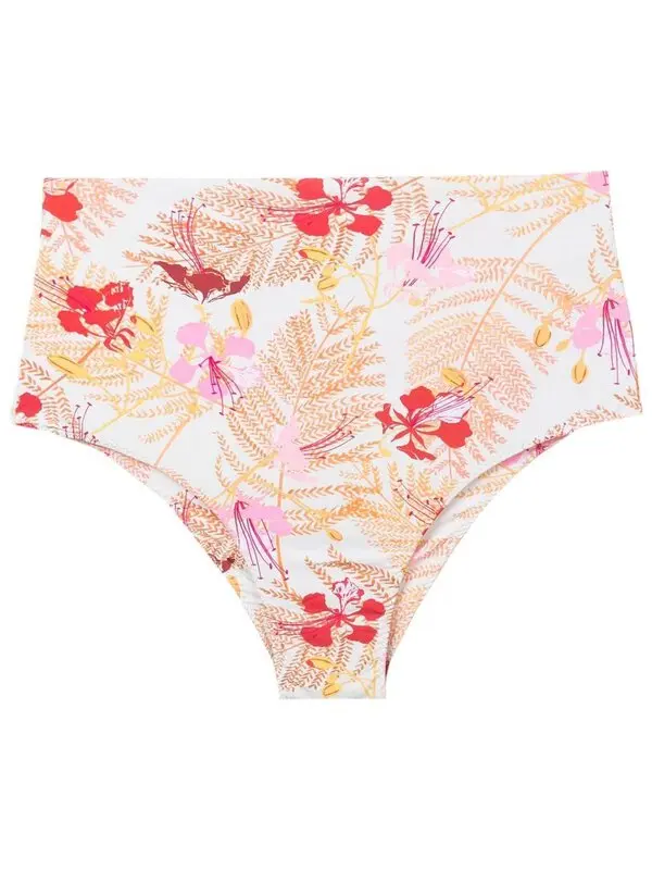 CLUBE BOSSA Floral High-waisted Bikini Bottom - Pink