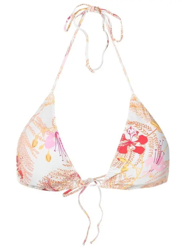 CLUBE BOSSA Aava Floral-print Bikini Top - Neutrals