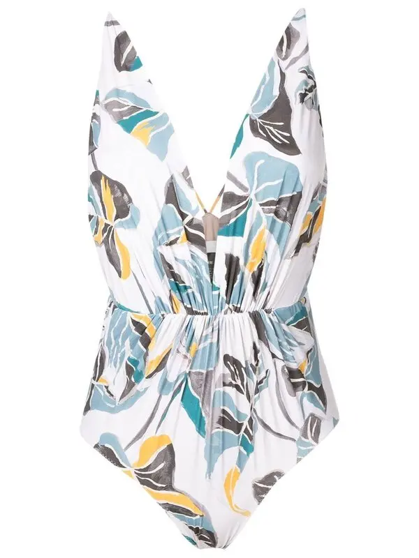 CLUBE BOSSA Leaf-print One-piece - Neutrals