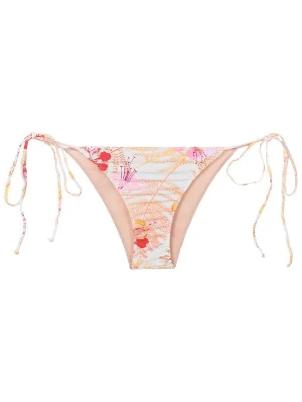 CLUBE BOSSA Aava Floral-print Bikini Bottom - Neutrals