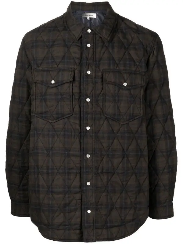 MARANT Check-print Two-pocket Shirt Jacket