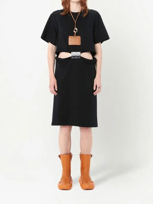 JW Anderson Hinge-embellished T-shirt Midi Dress