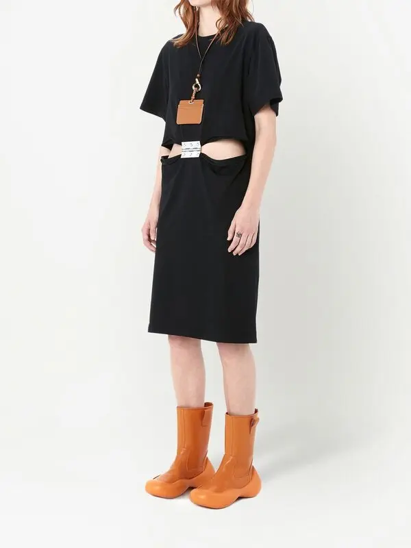 JW Anderson Hinge-embellished T-shirt Midi Dress