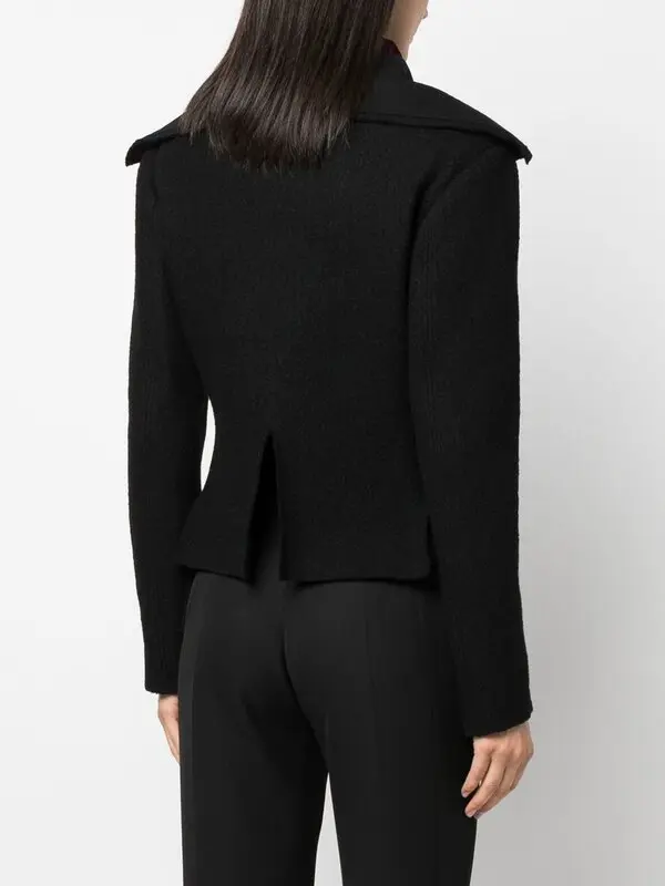 Yohji Yamamoto Sailor-collar Slit-detail Jacket