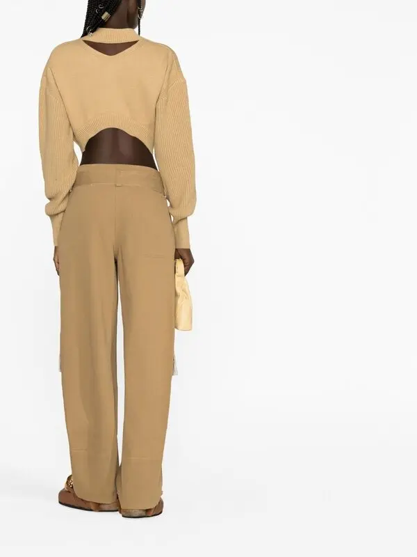 LOW CLASSIC Tapered-leg Cargo Trousers - Neutrals